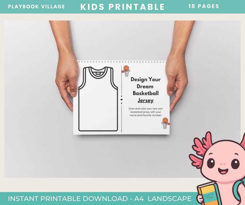 Kids Basketball Activity Book | Digital Sports Playbook for Kids | Ages ...