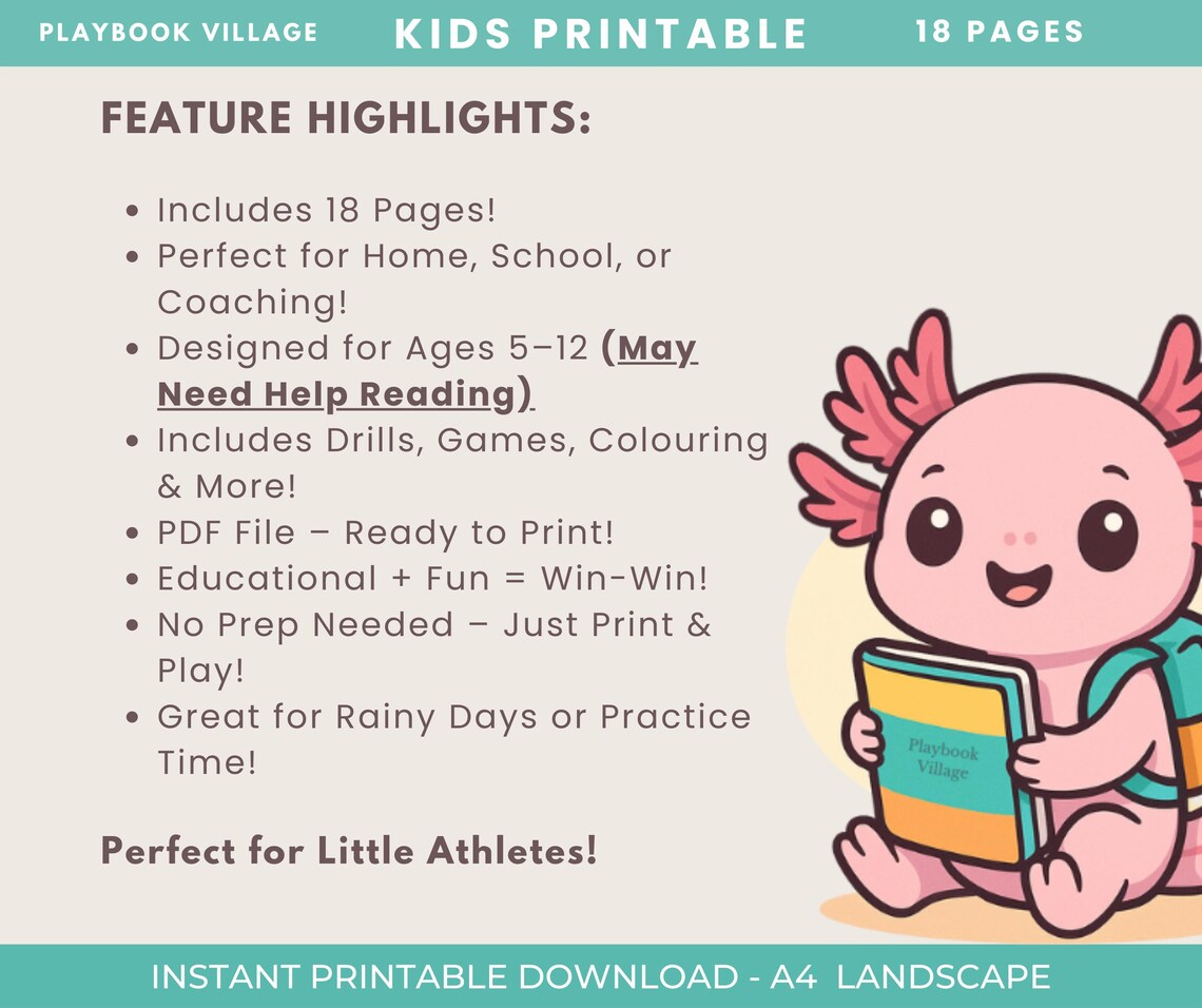 Kids Basketball Activity Book | Digital Sports Playbook for Kids | Ages ...