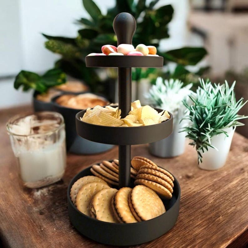 3-tier Snack Stand: Modern Party Platter Organizer - Etsy