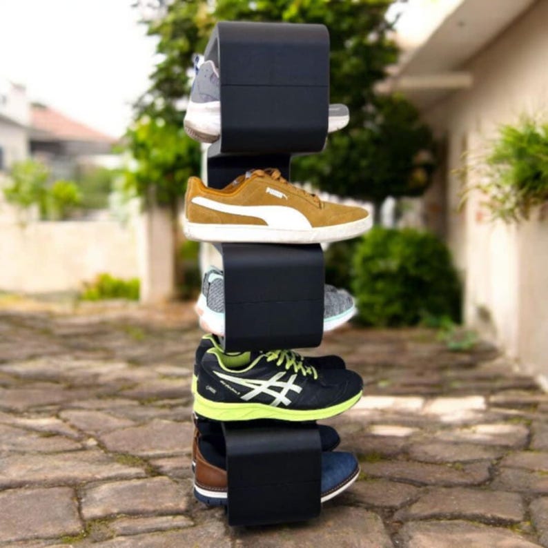 Modern Zigzag Shoe Rack – Vertical Space-saving Shoe Organizer ...