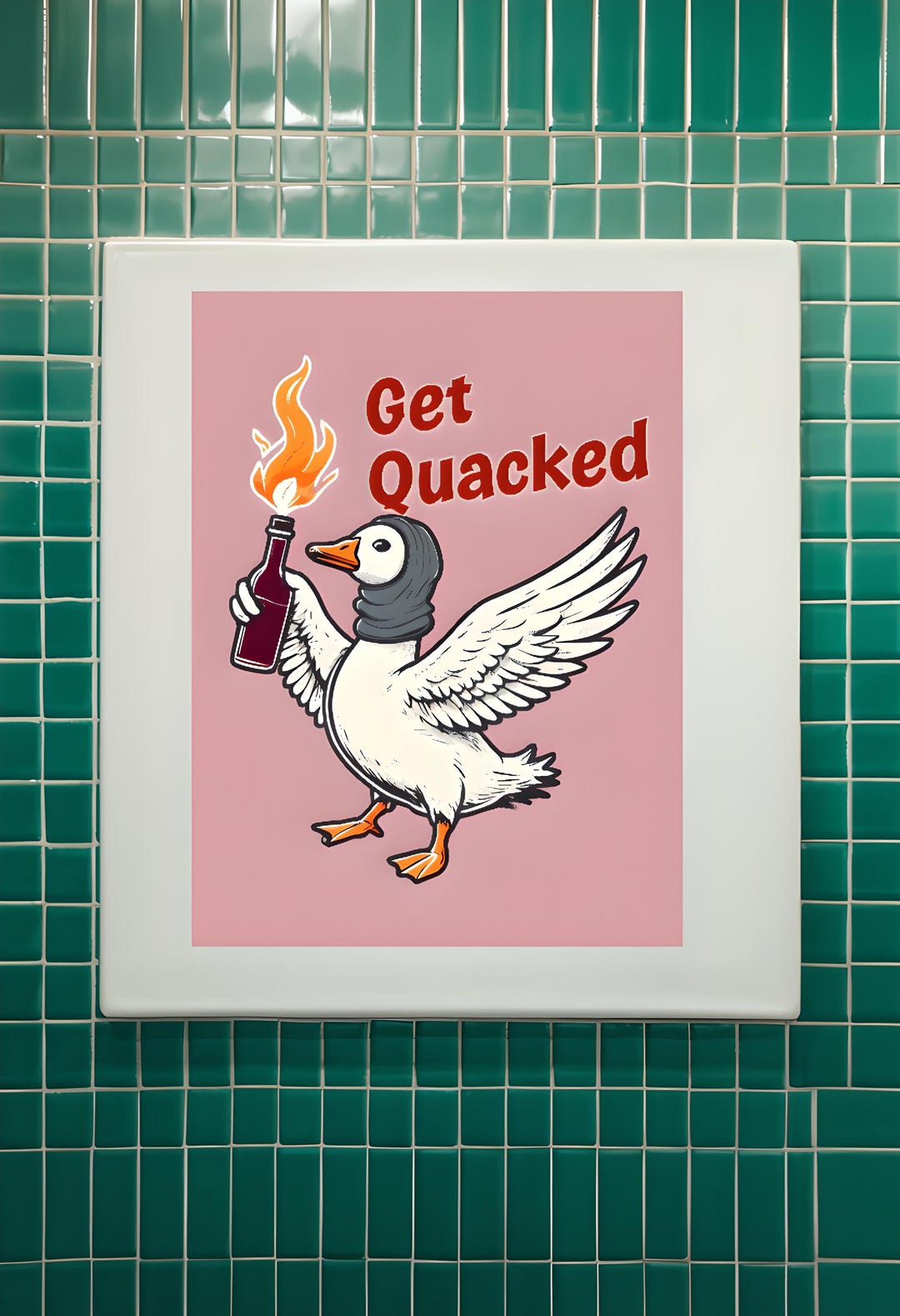 Rebel Duck, Edgy Wall Art, Meme Poster, Satire Gift, Duck With Attitude ...