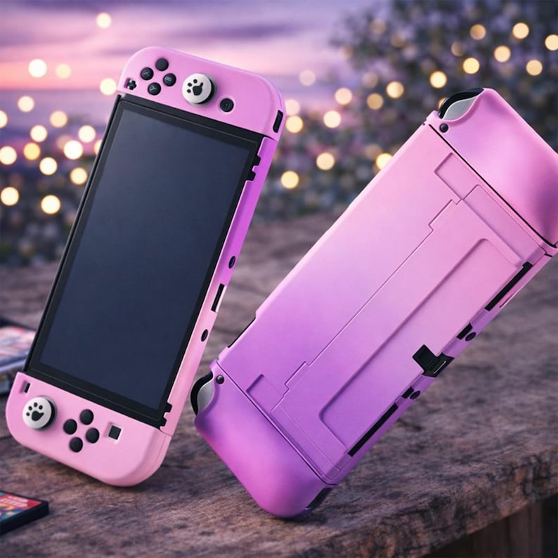 Nintendo Switch Silicone Case for OLED, Protective Cover With Free ...
