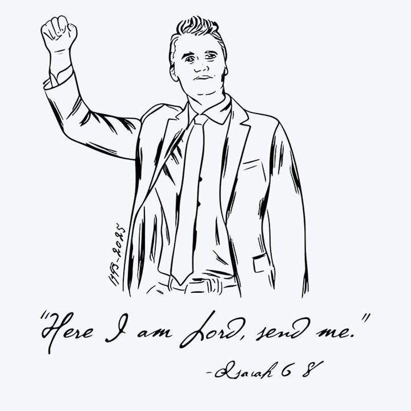 Charlie Kirk Drawing - Etsy