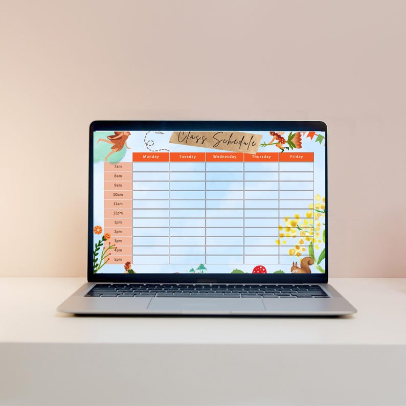 Student Weekly Class Schedule Printable – Pastel Timetable PDF & PNG | ADHD Focus Planner | A4 ...