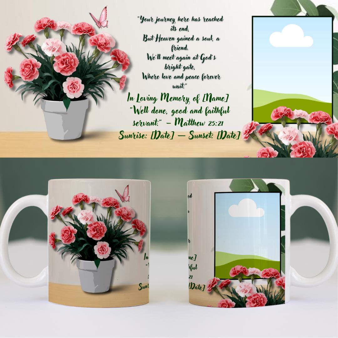 Memorial Mug Wrap Bundle: Personalized Remembrance Design (PNG Digital ...