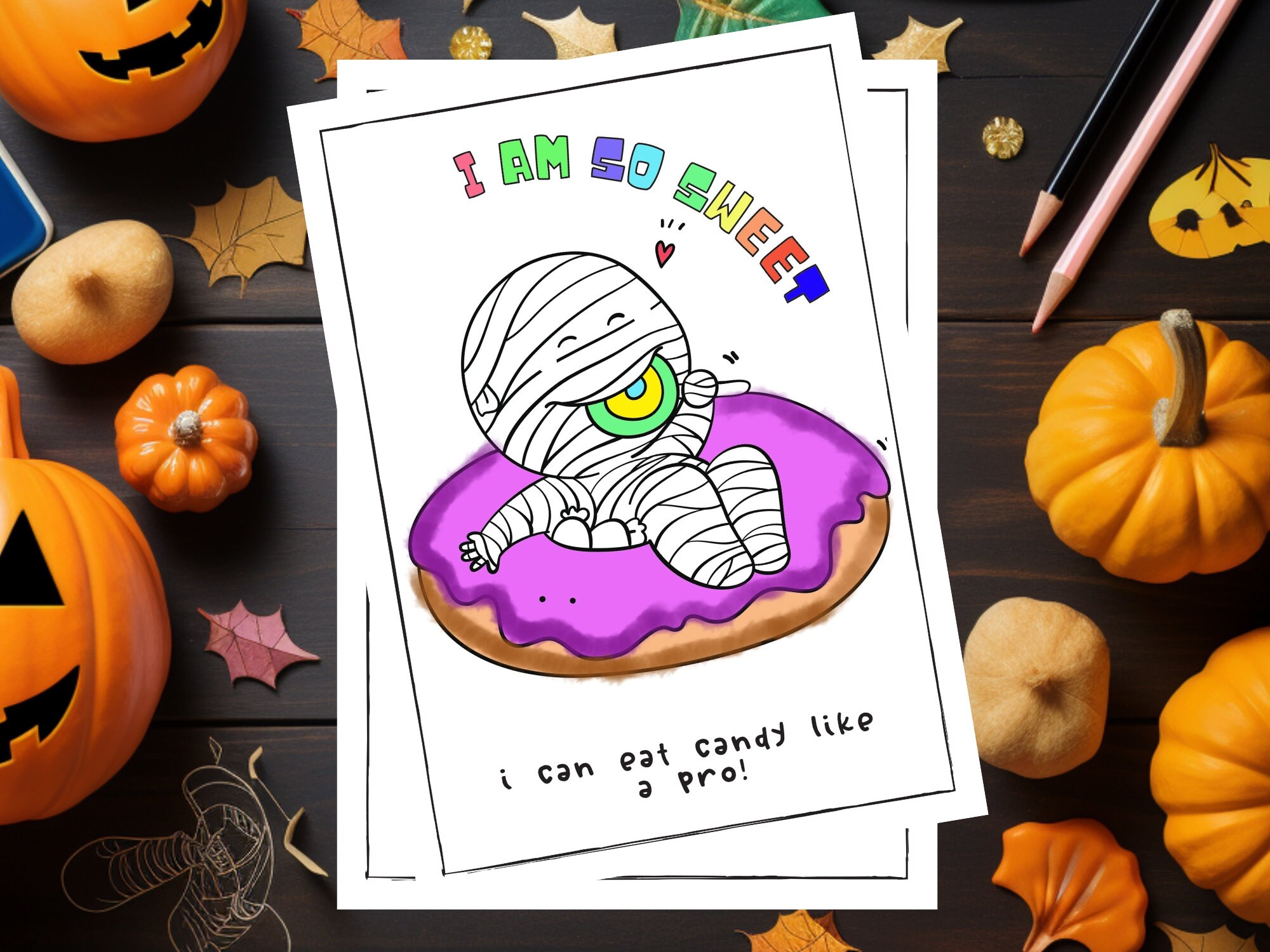 Halloween Coloring Pages for Kids, Affirmations (PDF Pattern) - Etsy