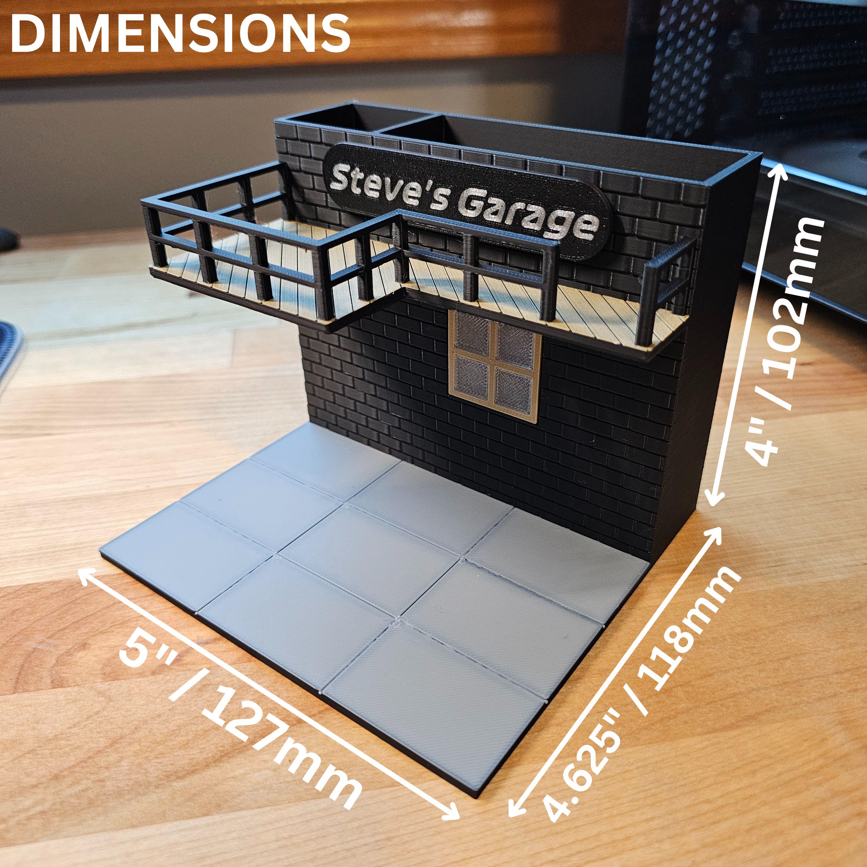 Personalized Diecast Car Garage Diorama, Desk Organizer, 1:64 Scale ...