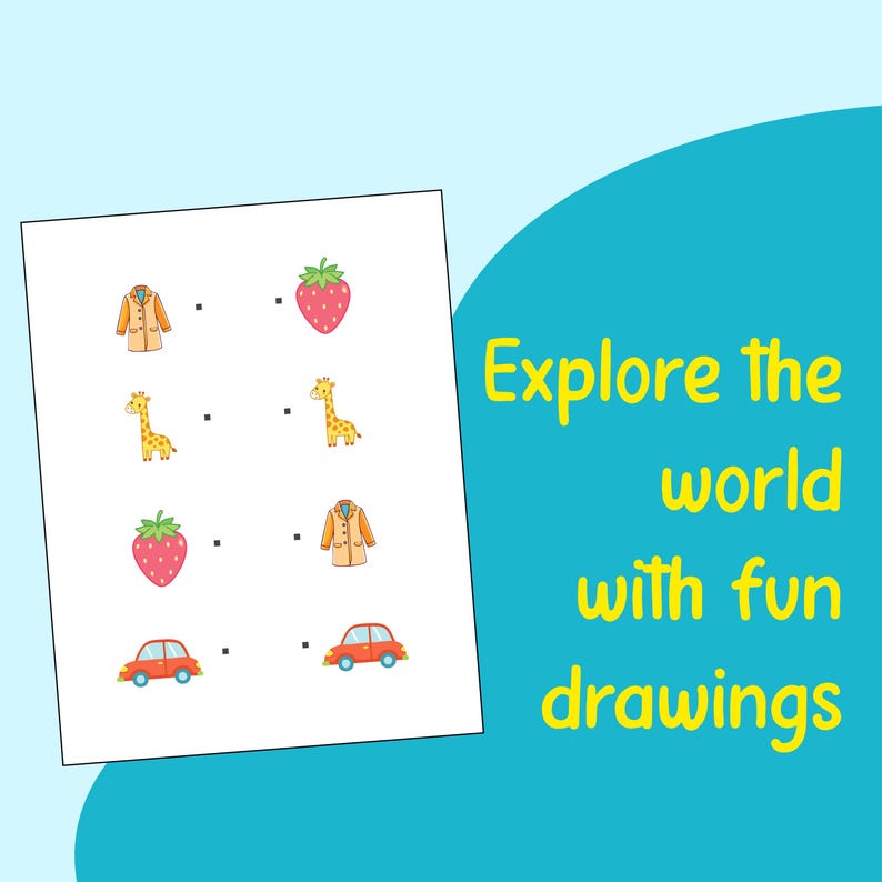 Matching Worksheets PDF: 60 Printable Pages, Preschool Learning - Etsy UK