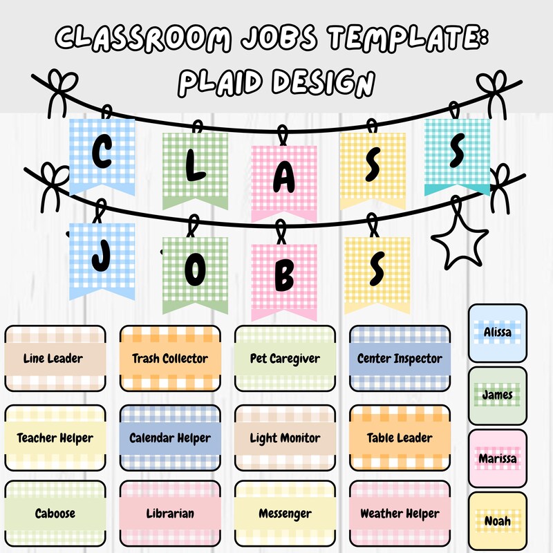 Classroom Jobs Chart - Etsy