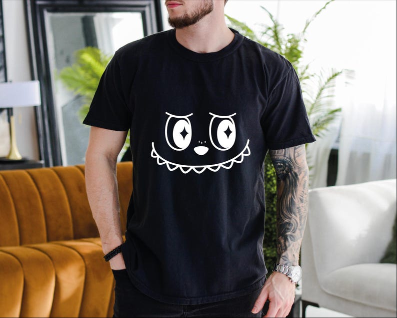 Custom Labubu Silhouette T-shirt, Labubu Graphic Tee, Cute Comfort ...