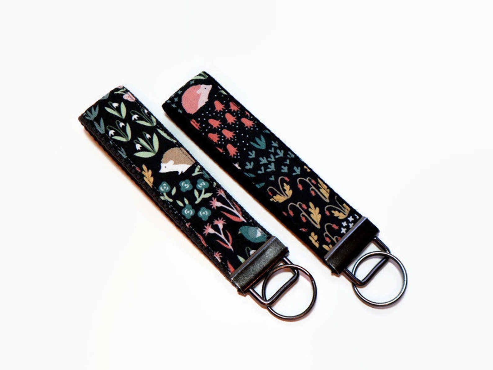 Hedgehog Keychain - Hedge Hog Key Fob - Keyfob Wristlet - Fabric Key ...