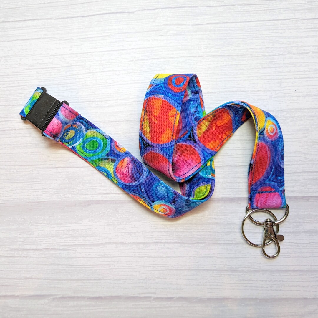 Bright Colorful Lanyard: Breakaway Key Holder, Badge Holder - Etsy