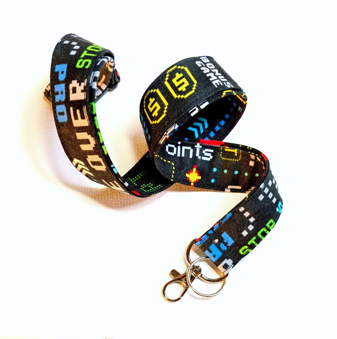 Gamer Lanyard Optional Breakaway - Video Game Key Chain - Badge Holder ...