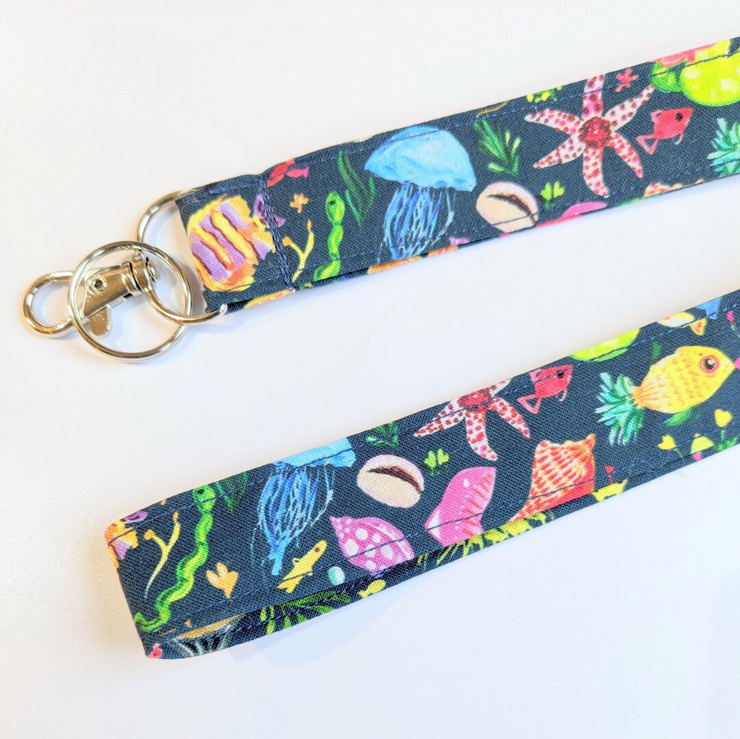 Ocean Life Teacher Lanyard: Sea Creature Badge & Key Holder - Etsy