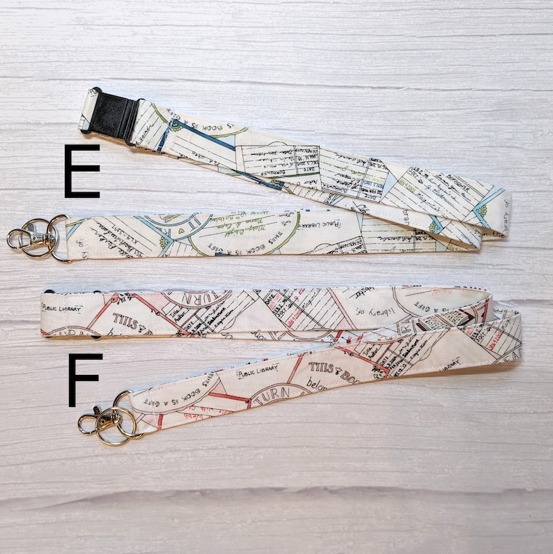 Book Print Lanyard: Bookish Neck Strap, Librarian Gift - Etsy