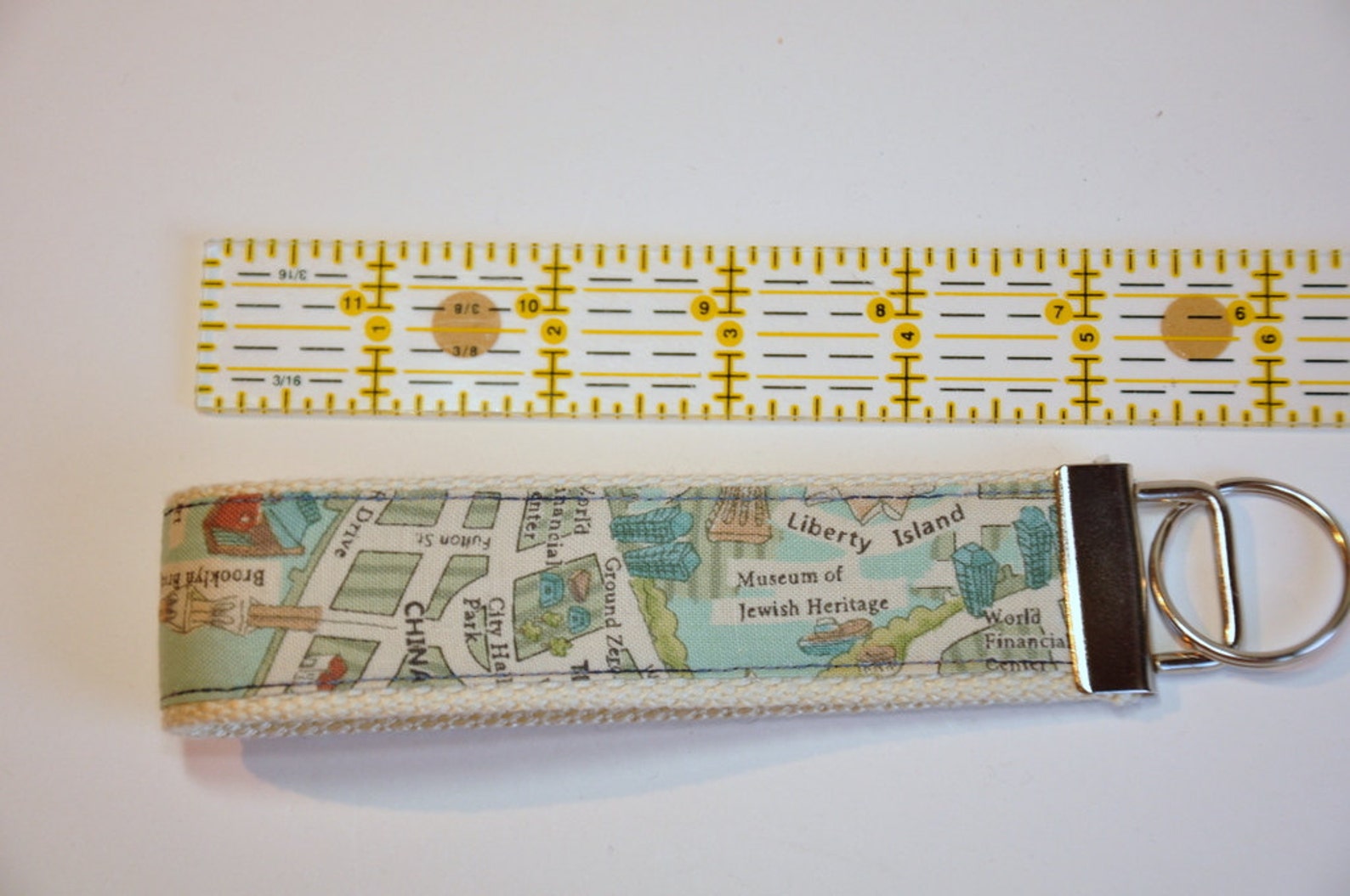 Key Fob Keyfob Wristlet Key Chain New York City Map | Etsy