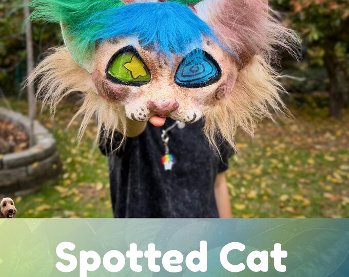 Handmade Therian Mask - Spotted Cat - Etsy