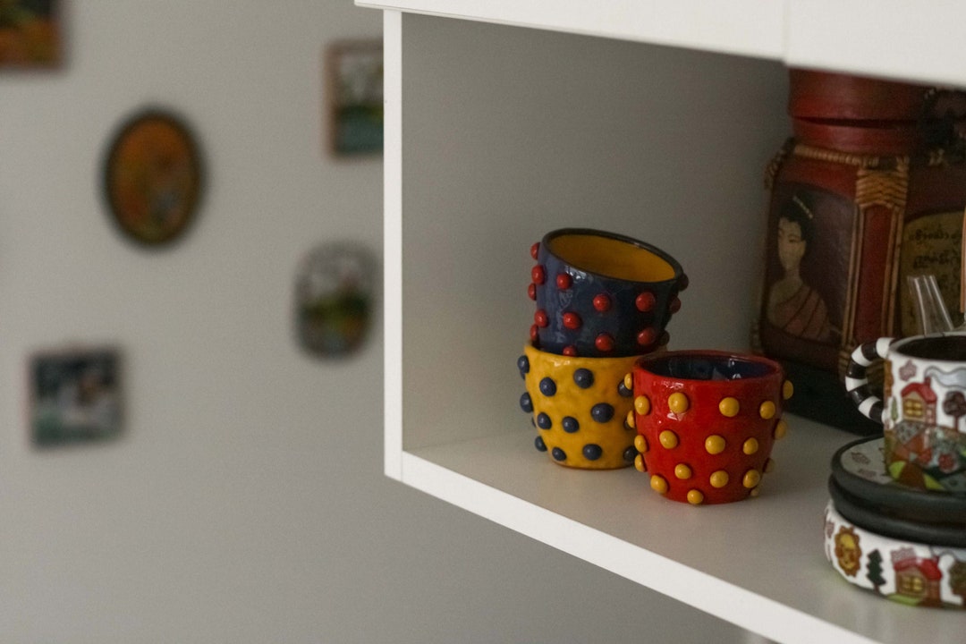 Set of 2-4-6 Tumblers, Bumpy Cups Sets, OOAK Hancsculpted Handcarved ...