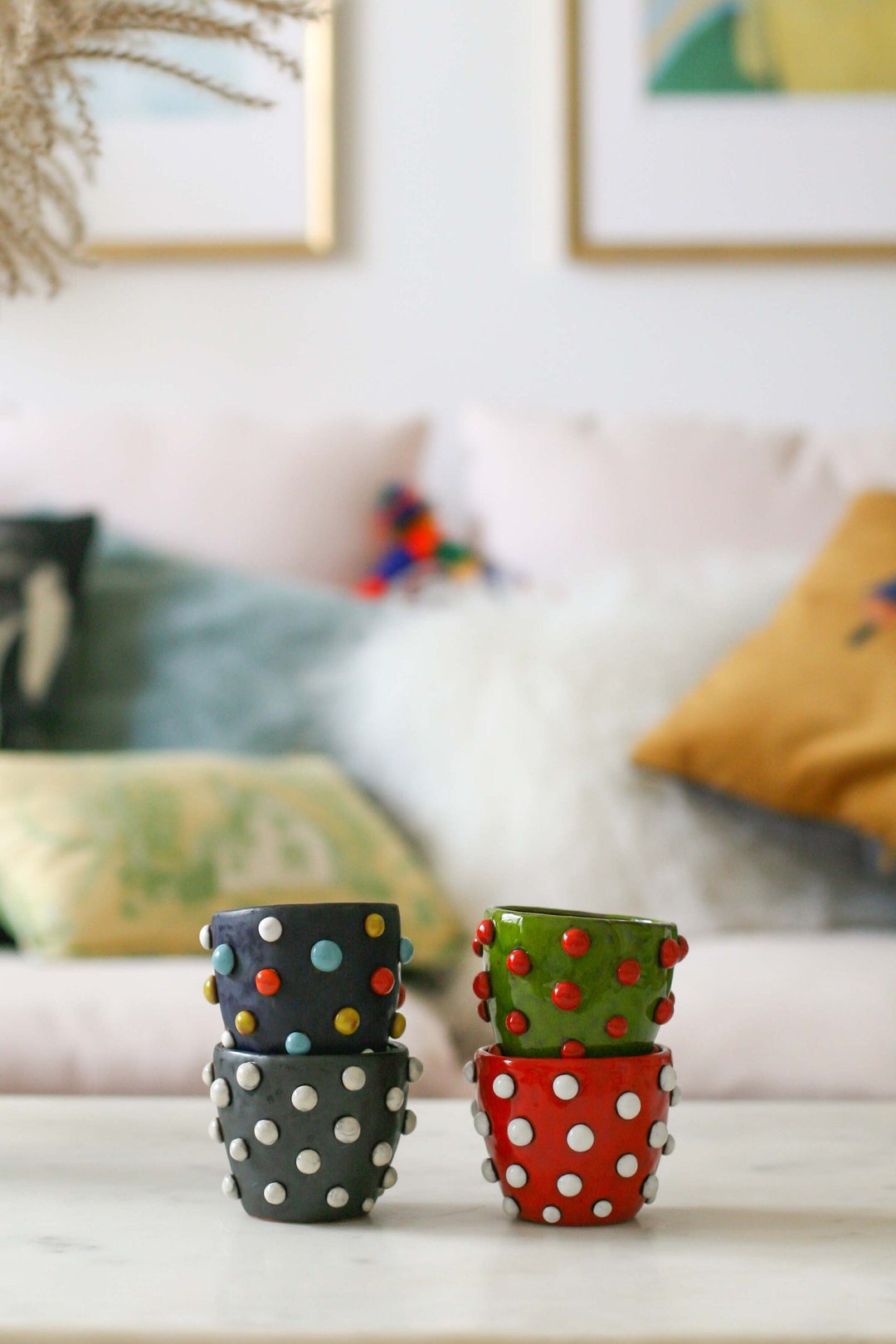 Set of 2-4-6 Tumblers, Bumpy Piala Cups, OOAK Hancsculpted Handcarved ...