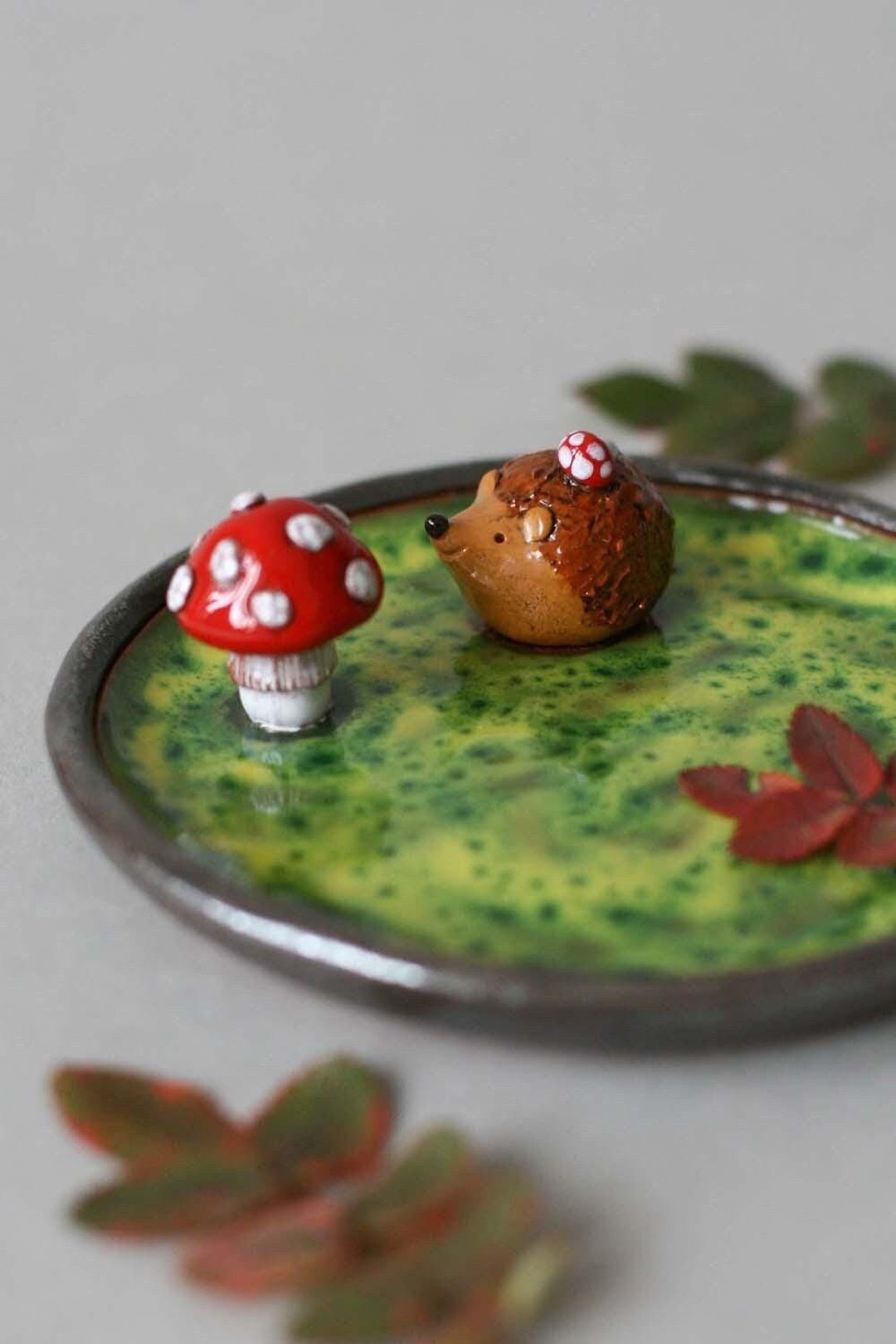 Ceramic Hedgehog Rest Dish, Handsculpted Handcarved Spoon Rest Dish ...