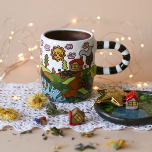 Two of Cozy Cups + Tea Infuser + Rest Dish, Summer and Winter Cups ...