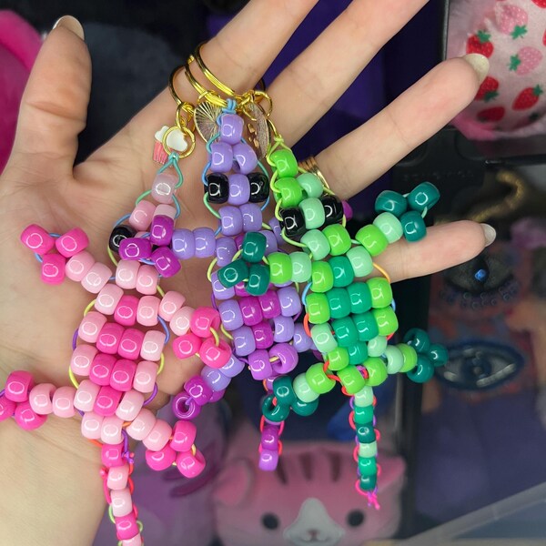 Pony Bead Keychain - Etsy