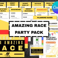 The Amazing Race Party Invitation Printable, Editable, Route Marker ...