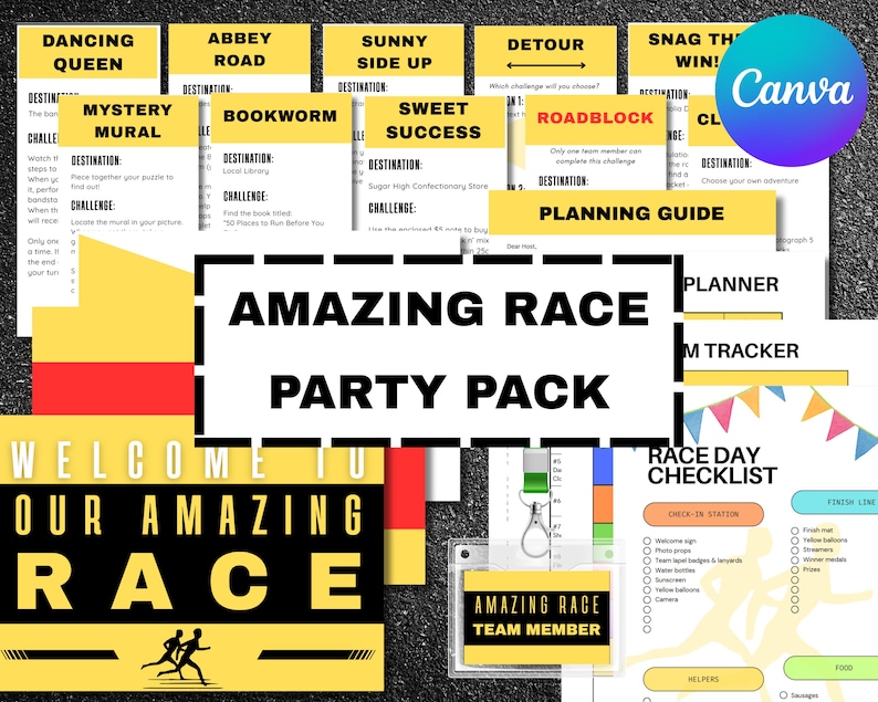Complete Amazing Race Party Pack - Etsy