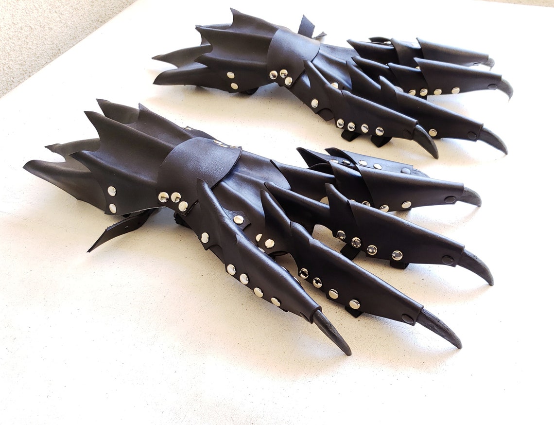Black Costume Claws Claw Gauntlets Dragon Claws Demon - Etsy