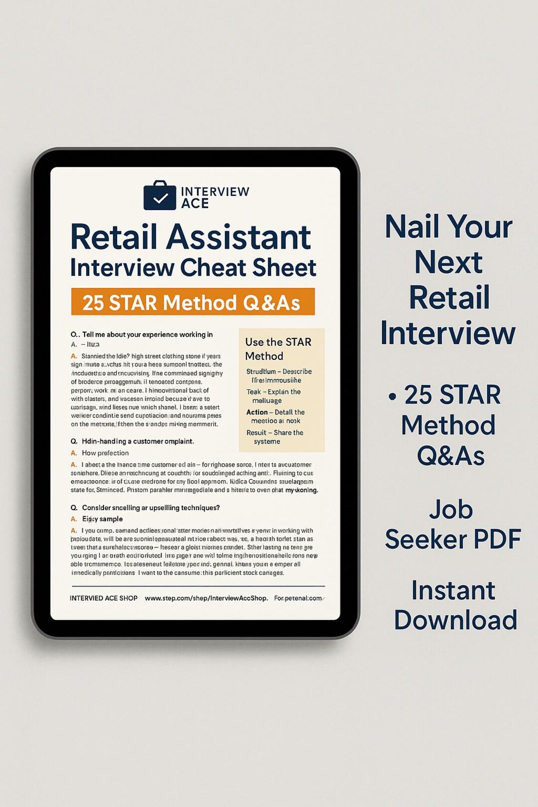 Retail Interview Cheat Sheet - Etsy