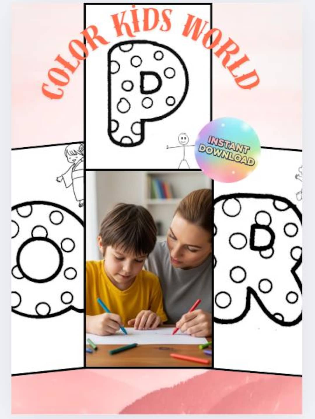 PQR Coloring Pages for Kids - Alphabet Letters P Q R Printable ...