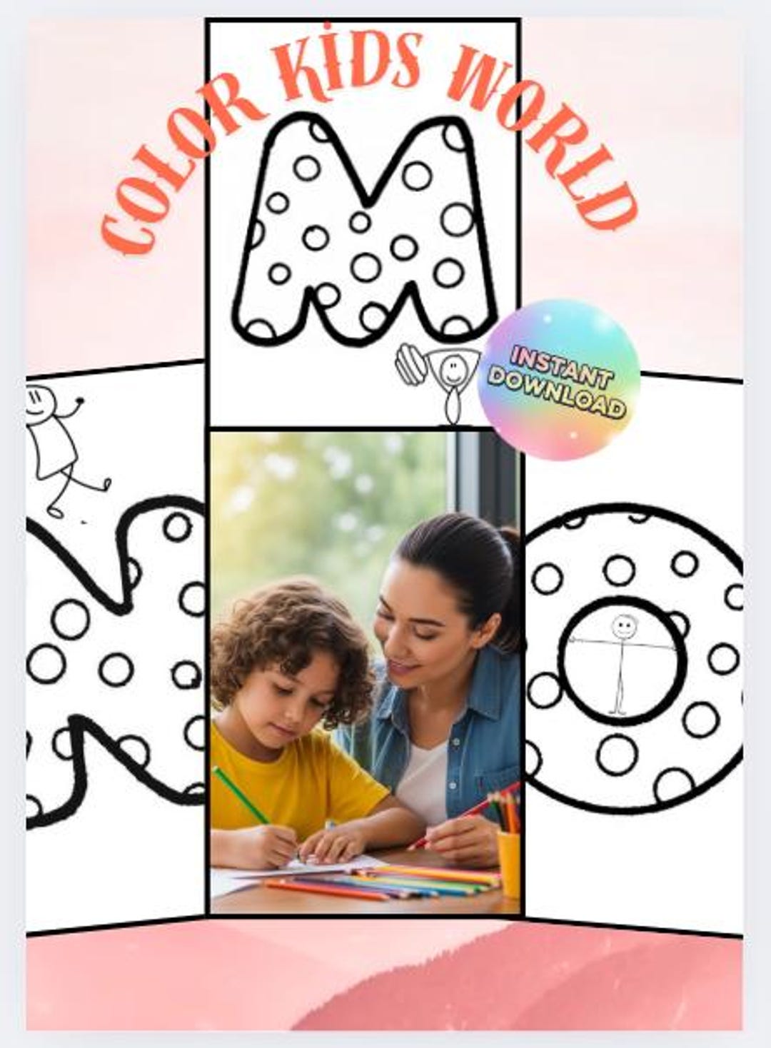 MNO Coloring Pages for Kids - Alphabet Letters M N O Printable ...