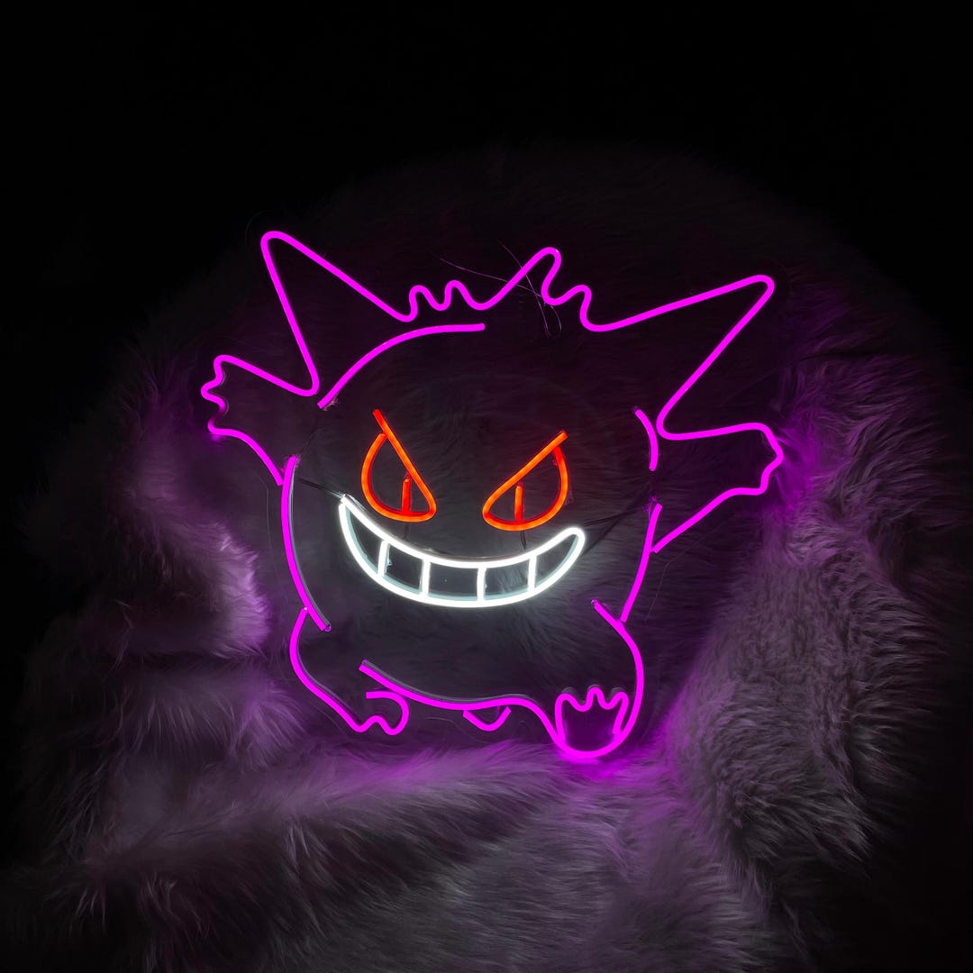 Gengar Neon Sign Custom Neon Sign, Personalized Neon Sign, Birthday ...