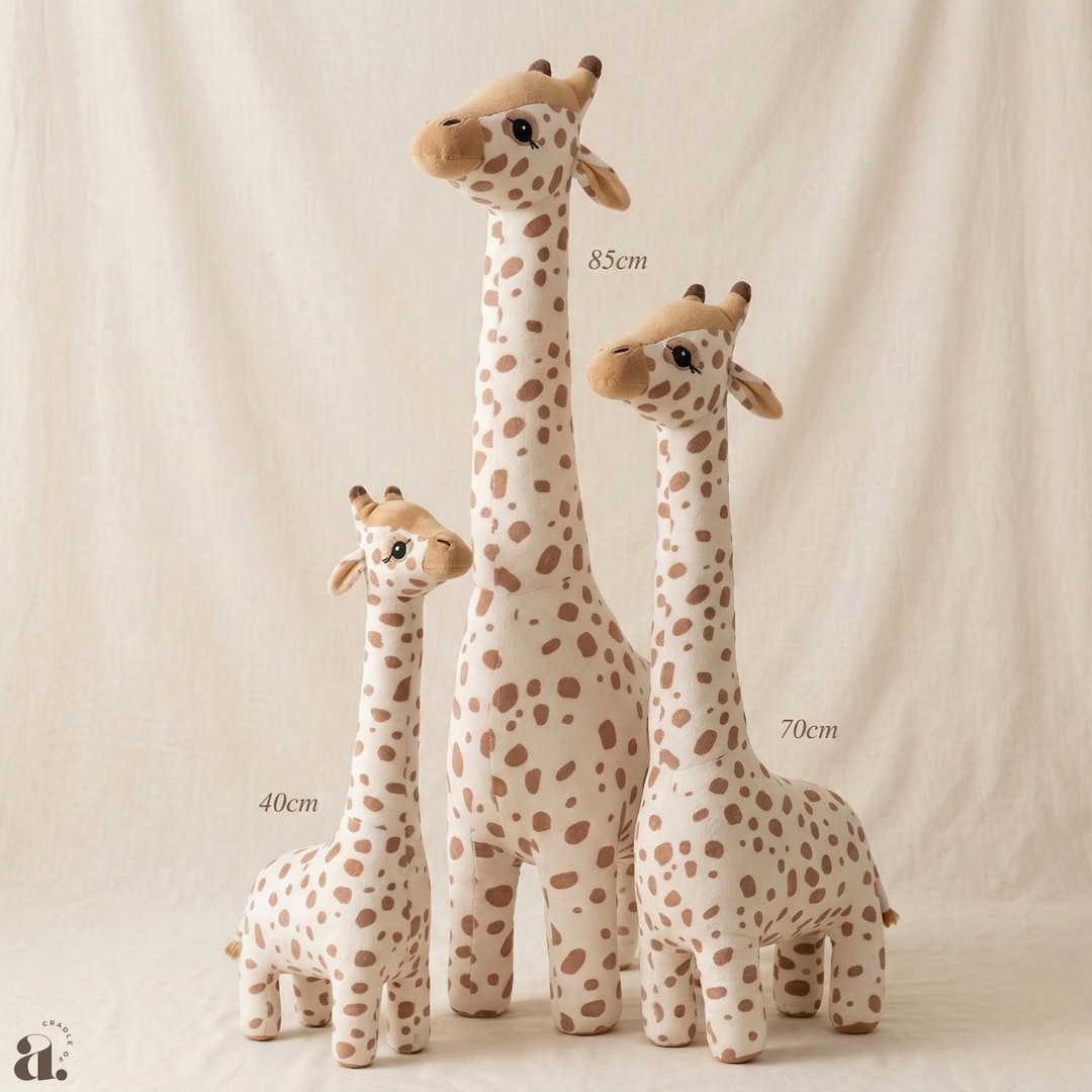 Large Boho Giraffe Plush Toy. Safari Nursery Decor Stuffed Animal ...