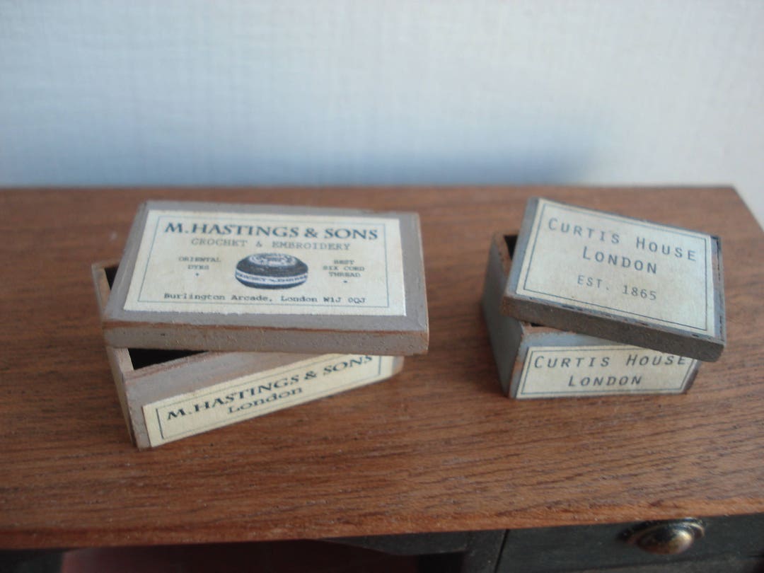 Dollshouse Miniature Vintage Boxes, Miniature Box, Miniature Shop ...