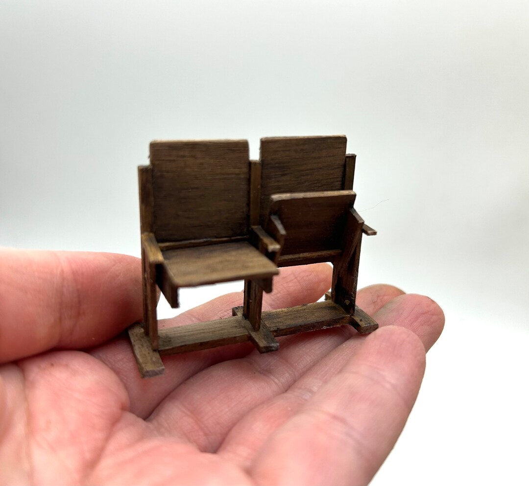 Dollshouse Miniature Theatre Seats, Miniature Cinema Chair, Miniature 1 ...