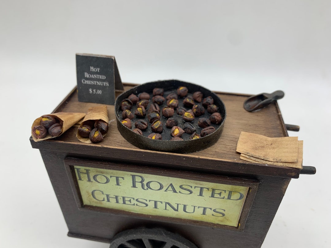 Dollshouse Miniature Chestnuts Cart Miniature Roasted - Etsy