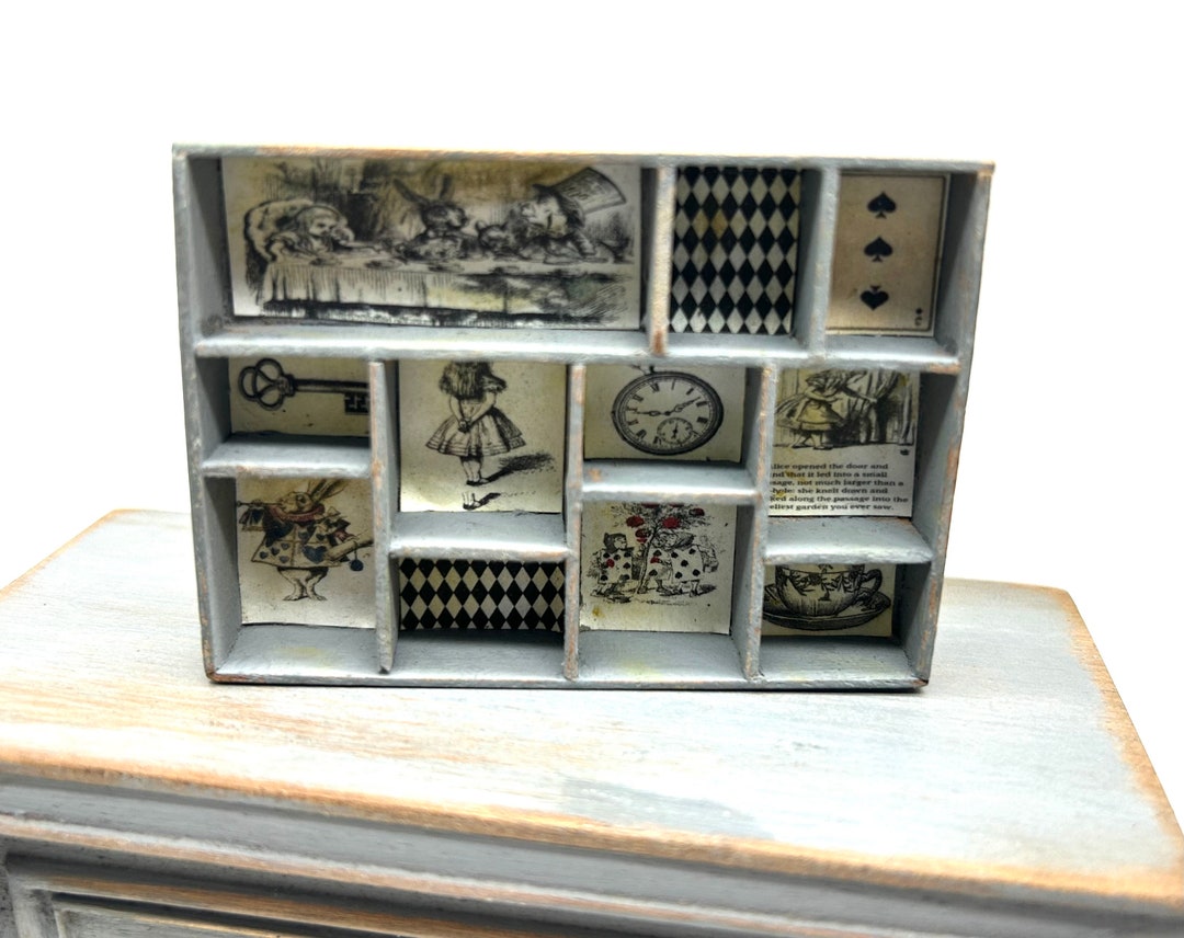Dollshouse Miniature Alice Shadow Box, Miniature Box, Miniature ...