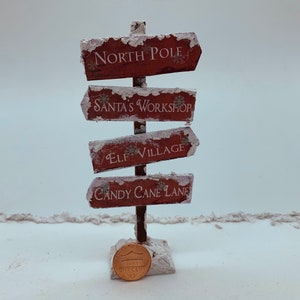Dollshouse Miniature Christmas Sign, 1:12th Scale - Etsy