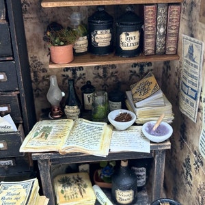 Miniature Magic Apothecary Miniature 1:12 Scale, Miniature Magic Shop ...