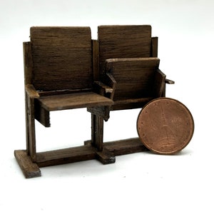 Dollshouse Miniature Theatre Seats, Miniature Cinema Chair, Miniature 1 ...