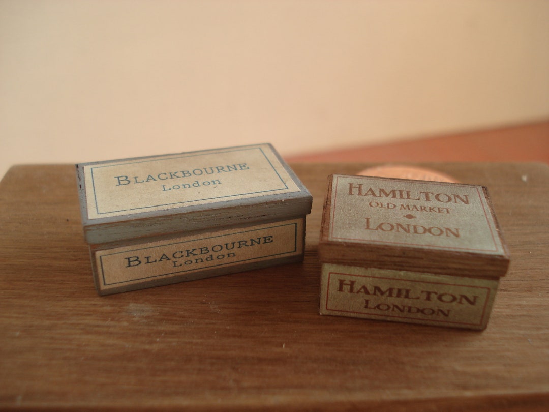 Miniature Vintage Box, Dollshouse Wooden Boxes, Miniature Shop, Dolls ...