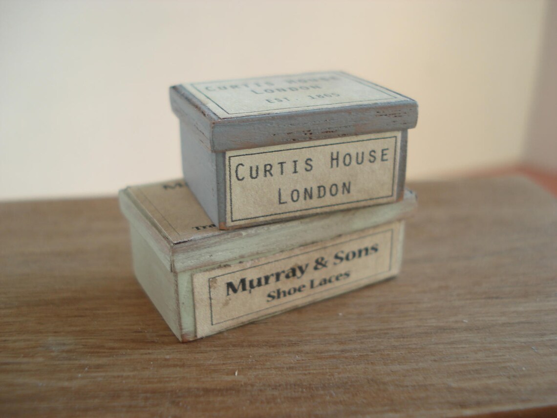 Dollshouse Miniature Vintage Boxes Miniature Boxes - Etsy