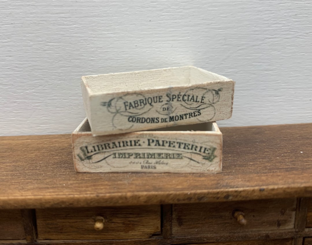 Dollshouse Miniature Crates, Miniature Shop Crate, Wooden Box 1:12th ...