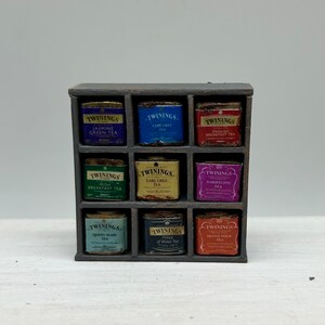 Dollshouse Miniature Tea Tins, One Inch 1:12 Scale, Miniature Showcase ...