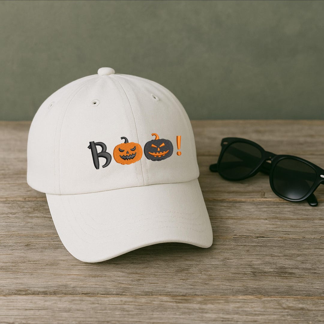 Boo Embroidered Halloween Hat, Spooky Season Caps, Halloween Boo Hat ...