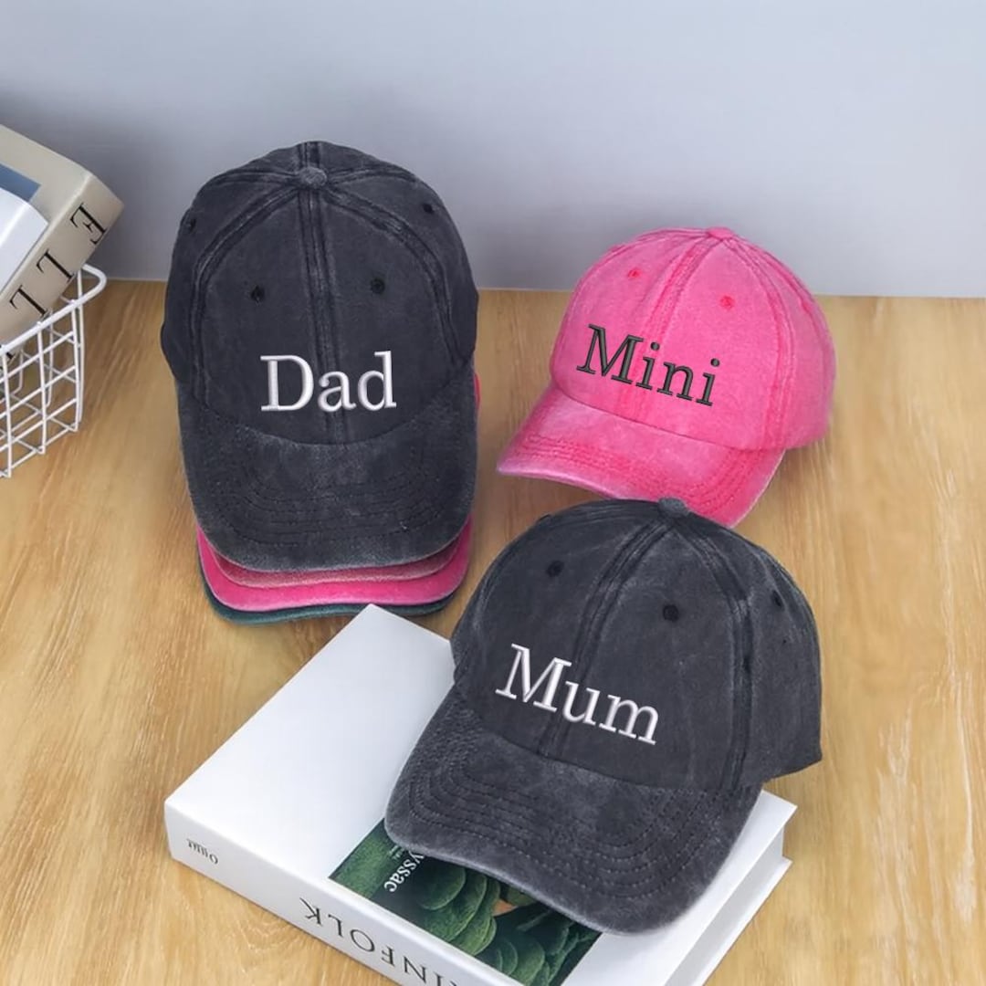 Embroidered Family Matching Cap, Custom Mom Dad Mini Hats, Big Brother ...