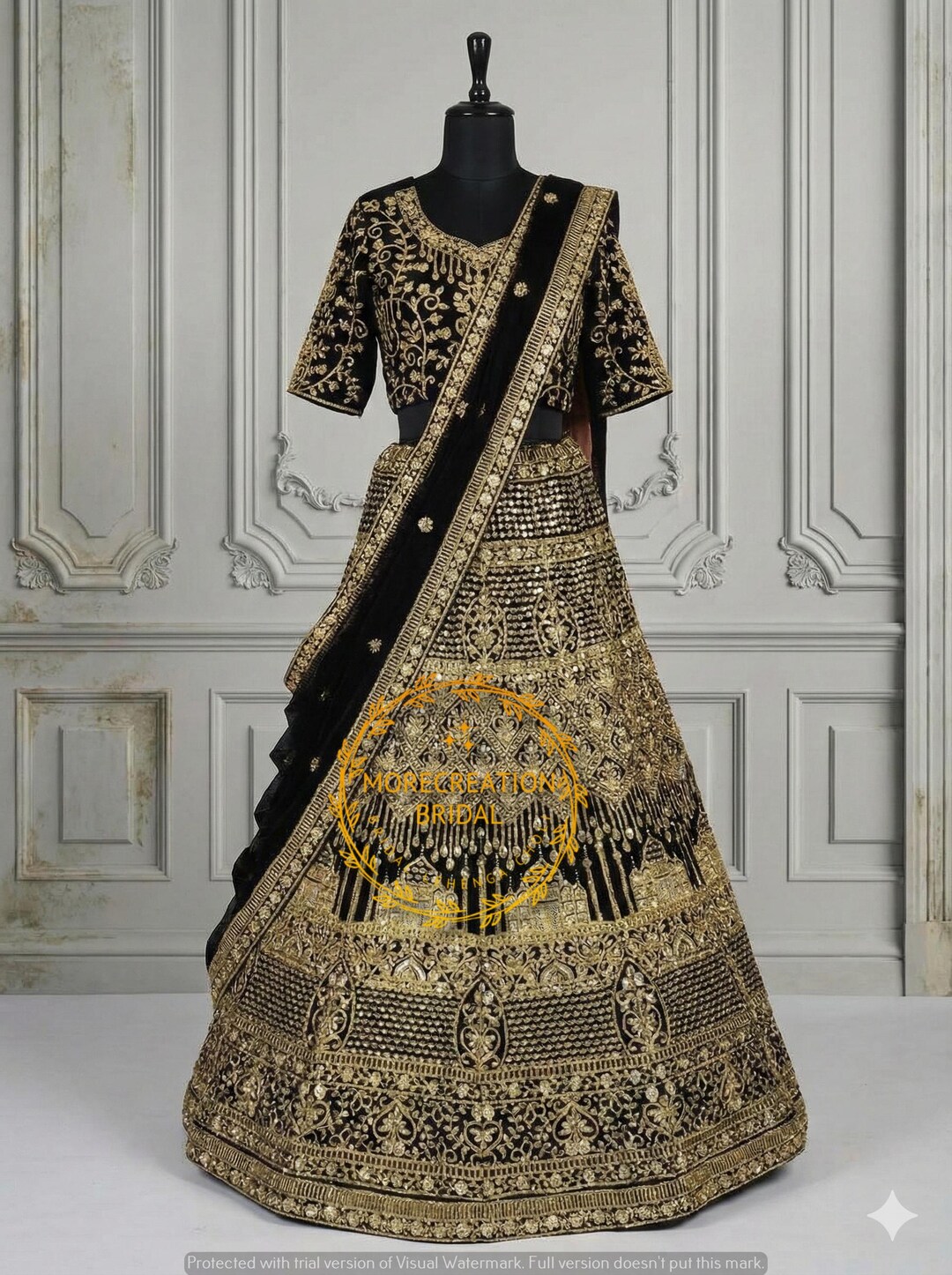 Dark Maroon Indian Bridal Lehenga, Heavy Bridal Dress, Pakistani ...