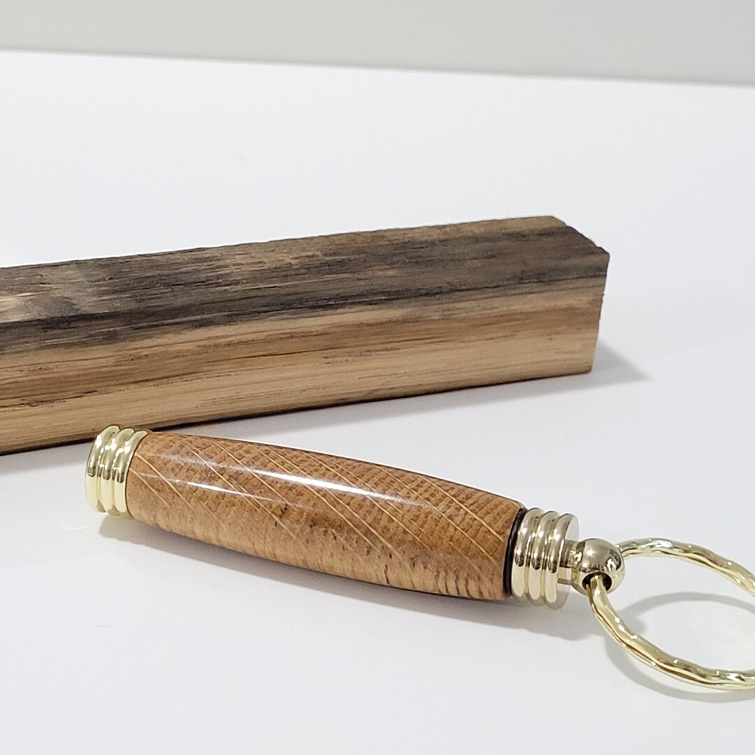 Secret Compartment Key Chain Authentic Whiskey Barrel Wood - Etsy