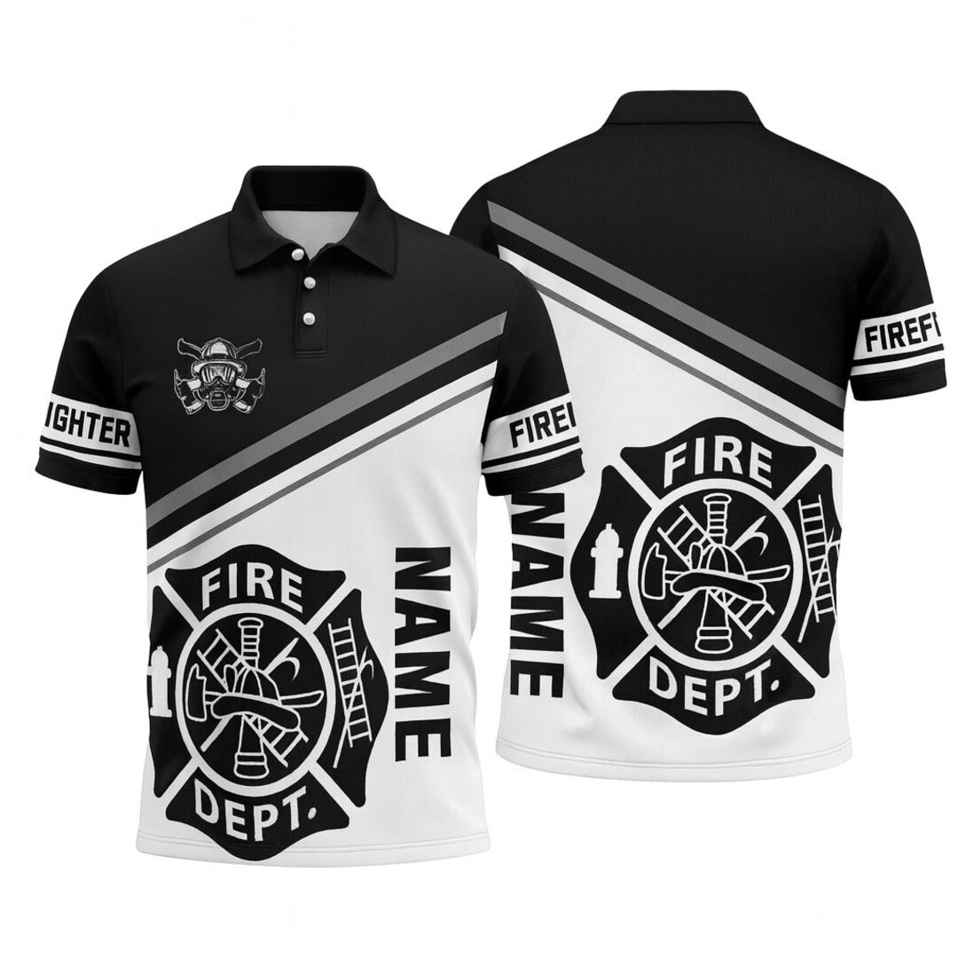 Personalized Firefighter Polo Shirt: Embroidered Fire Dept Emblem - Etsy